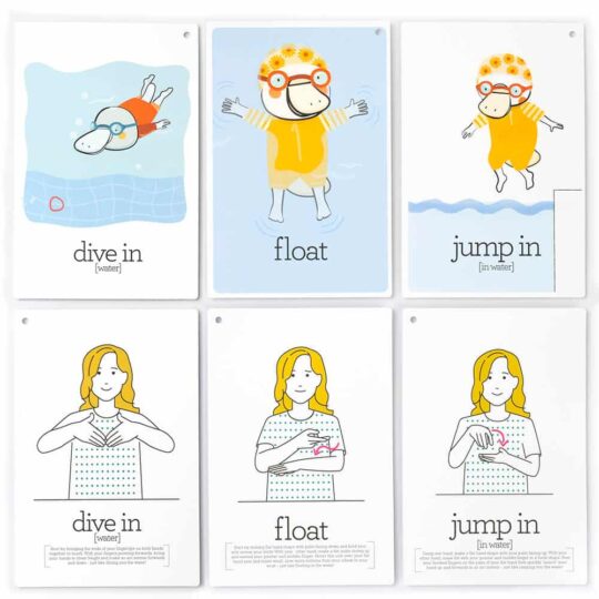 Shop Puggles Swim Auslan Flashcards
