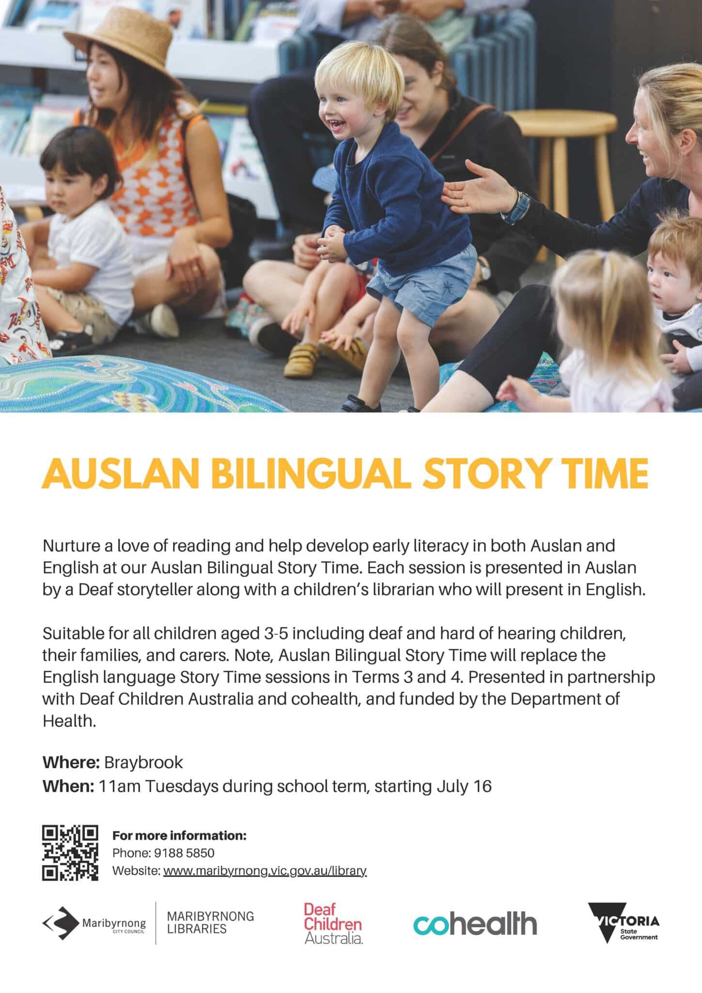 Auslan Bilingual Story Time - Deaf Children Australia