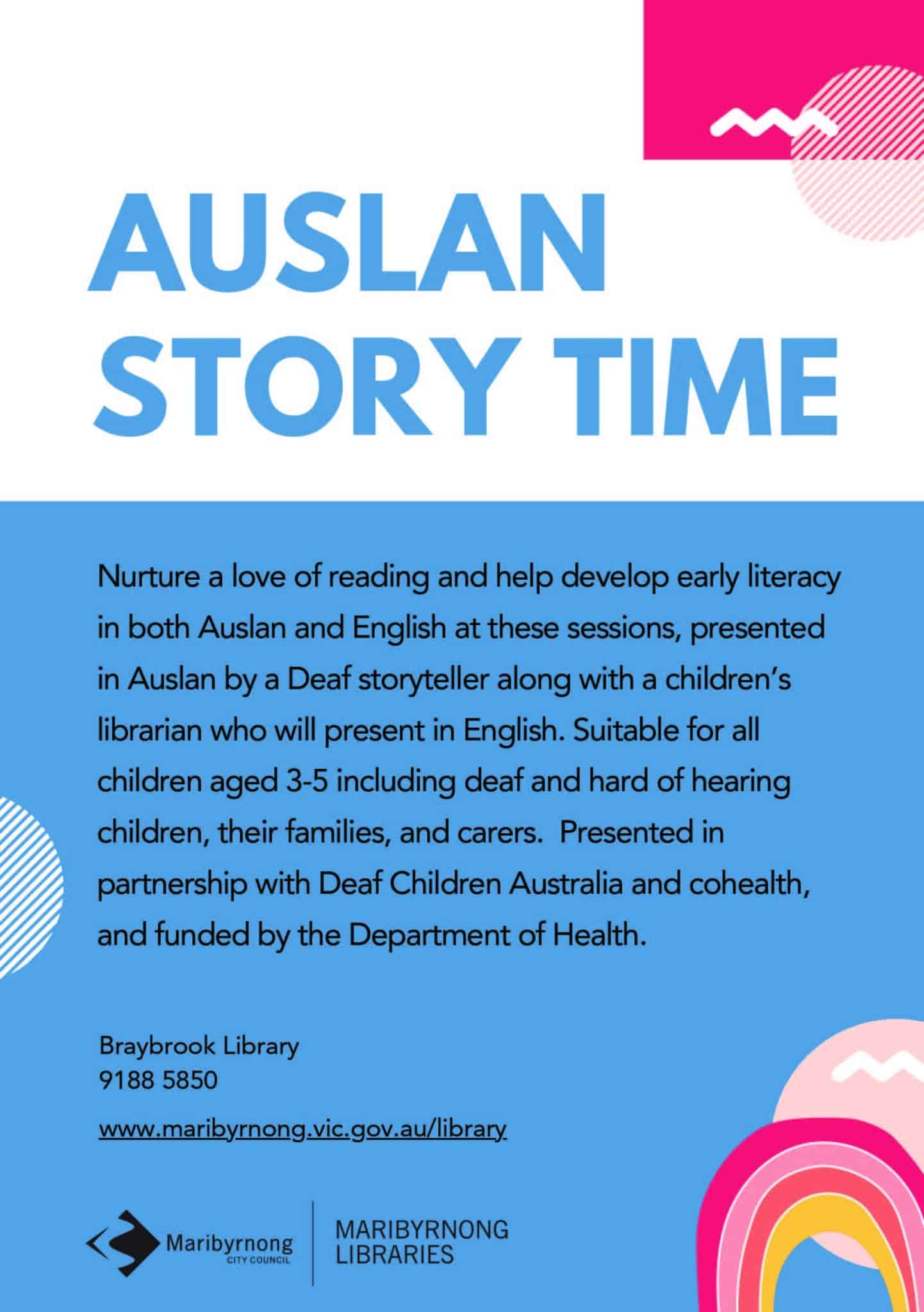 Auslan Story Time - Deaf Children Australia